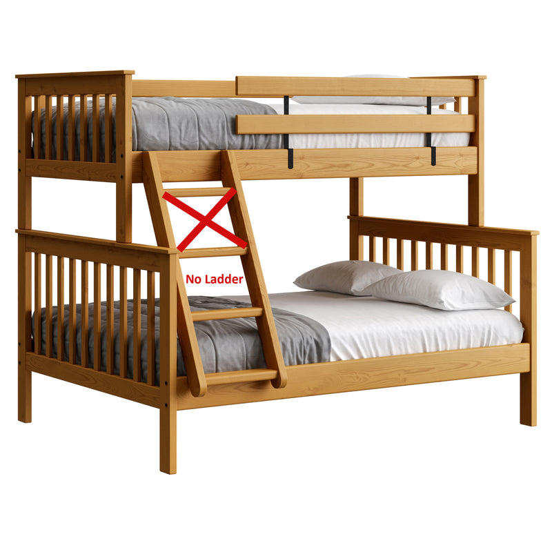 Mission Bunk Bed - Twin Over Full. Omit Ladder – Crate Designs Furniture