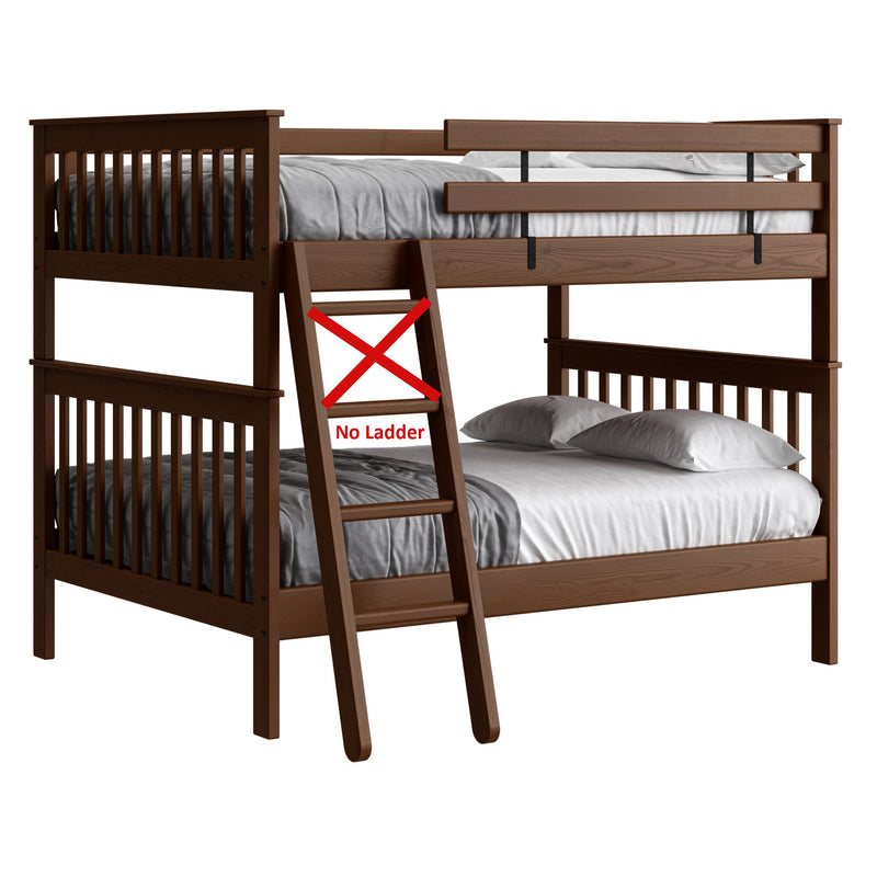 Mission Bunk Bed - Full Over Full. Omit Ladder – Crate Designs Furniture