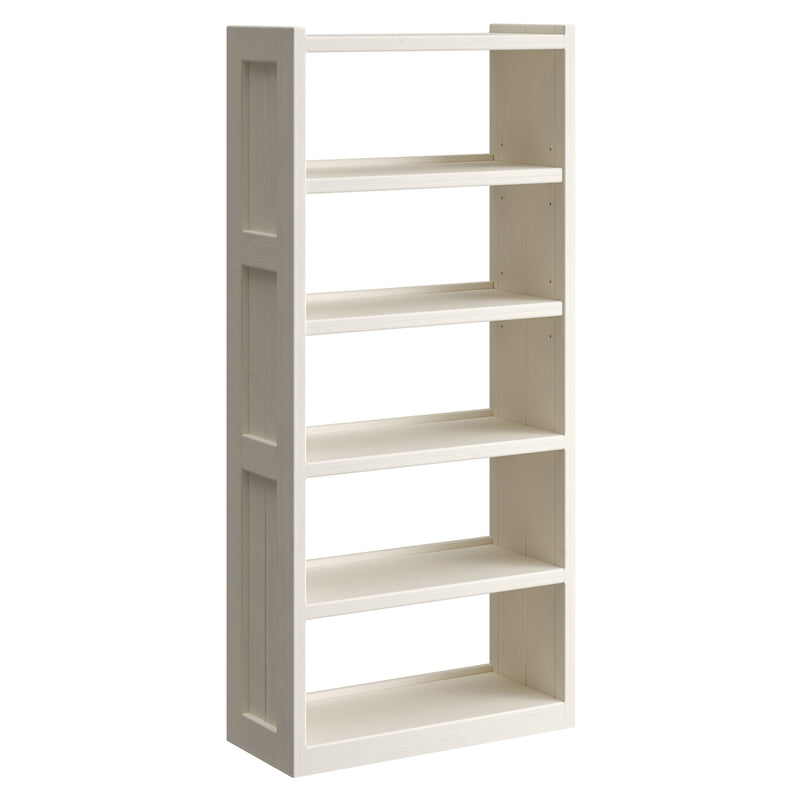 White open back bookcase store