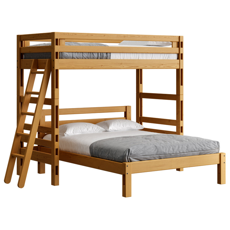 L-Shaped Combination. Ladder End Loft Tall, TwinXL with Lower bed size ...