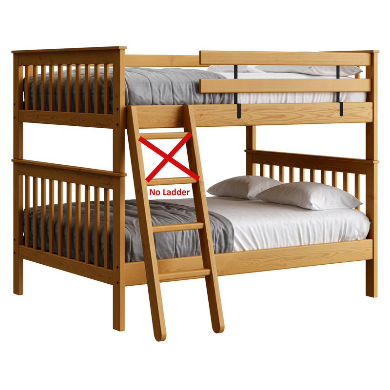 Mission Bunk Bed - Full Over Full. Omit Ladder – Crate Designs Furniture