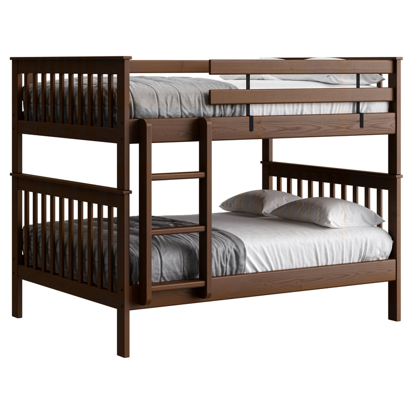 Mission Bunk Bed - Full Over Full. Vertical Ladder – Crate Designs Furniture