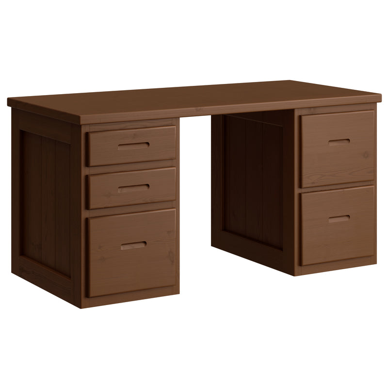 Desk, 2 File Drawers Right Side, 3 Drawers Left Side. 58in, 66in ...