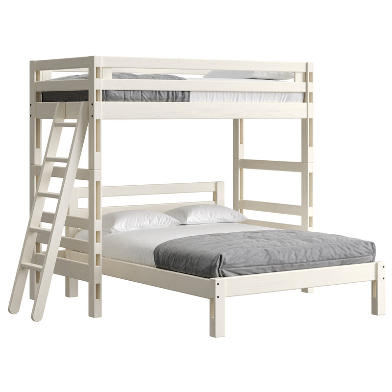 L-Shaped Combination. Ladder End Loft Tall, TwinXL with Lower bed size ...