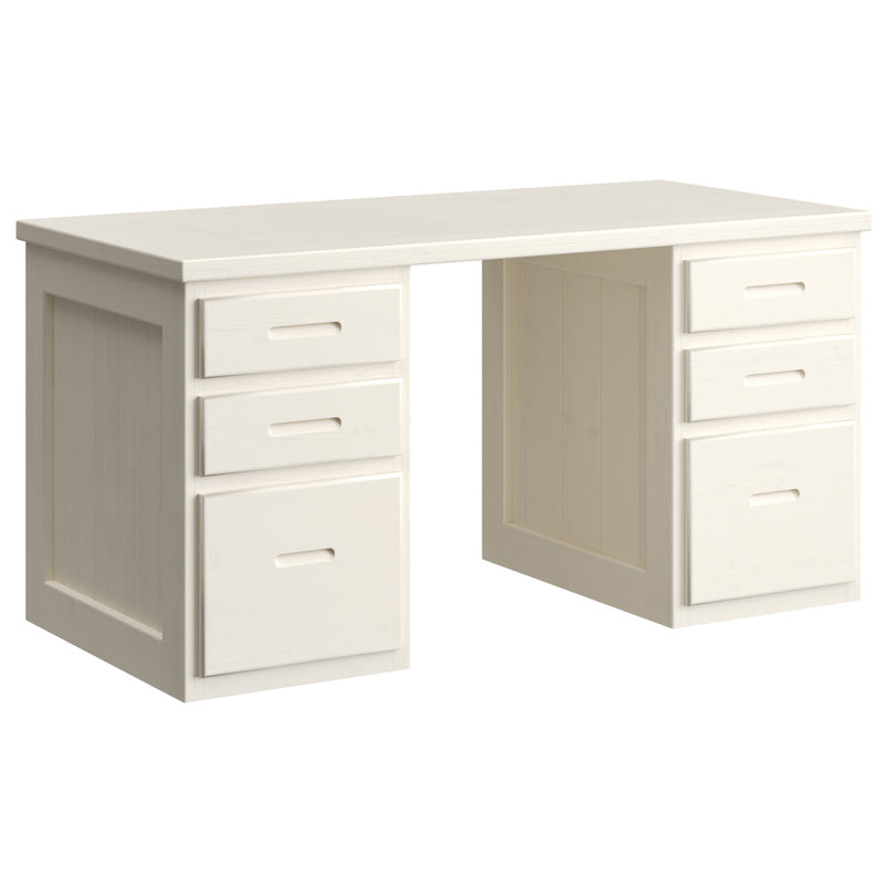 Desk, 3 Drawers On Both Sides. 58in, 66in – Crate Designs Furniture