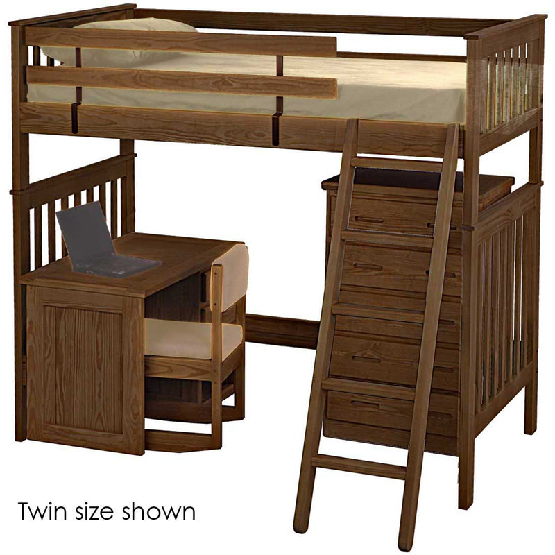 Mission Loft Bed - Twin Size – Crate Designs Furniture
