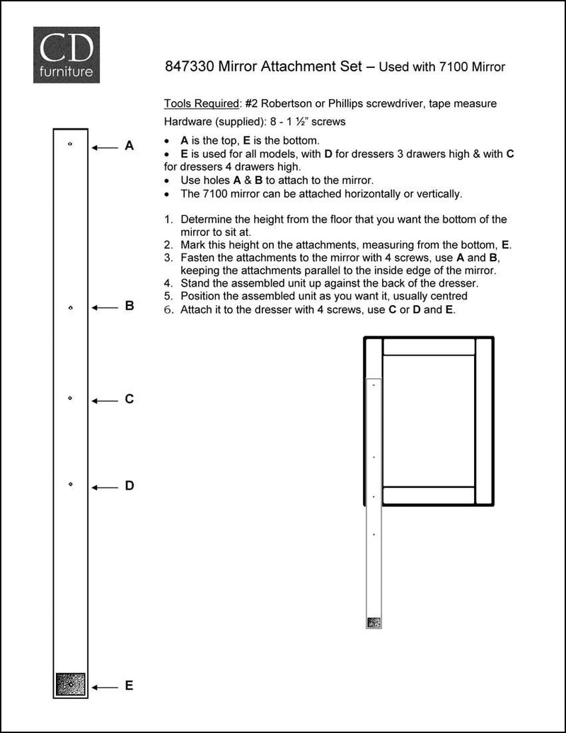 Mirror Support Set – Crate Designs Furniture